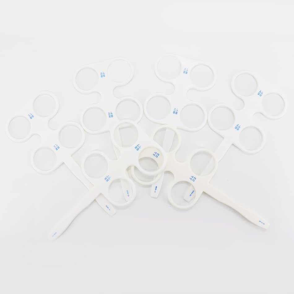 4 Lens Plastic Optical Flipper Ophthalmic Holder Eye Trainer occluder Optometry Equipment (Color : 0.50)