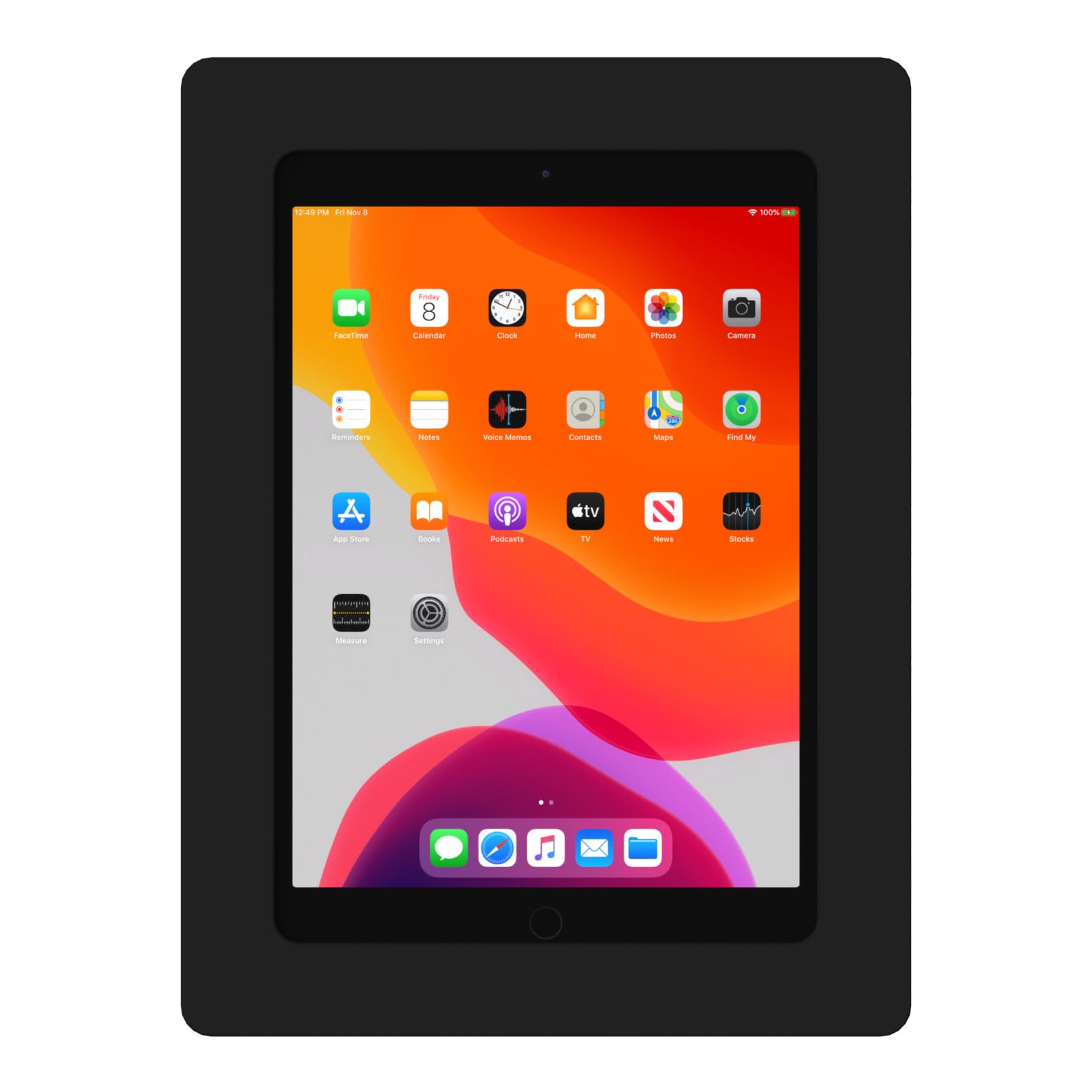 VidaMount Black On-Wall Tablet Mount Compatible with iPad 10.2" (7th, 8th & 9th Gen)