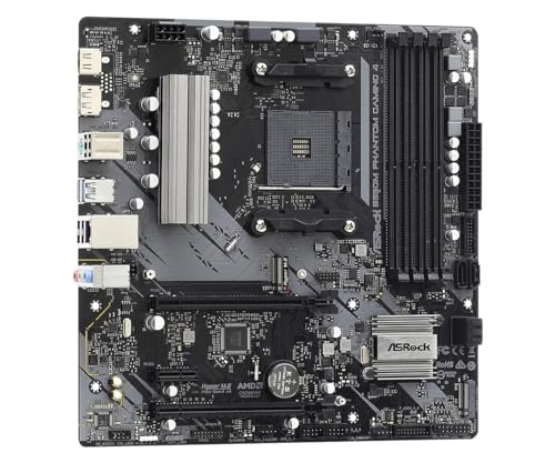 ASRock AM4 AMD B550 SATA 6Gb/s Micro ATX AMD Motherboard Model B550M Phantom Gaming 4