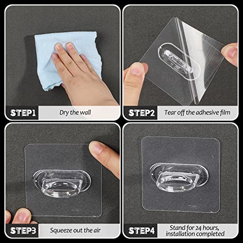 14 PCS Spray Bottle Holder Adhesive Bottle Hooks Clear Spray Bottle Hooks Shower Curtain Rod Holder Wall Mount Utility Hooks Decorative Shower Curtain Hooks for Kitchen Home Bathroom Accessories