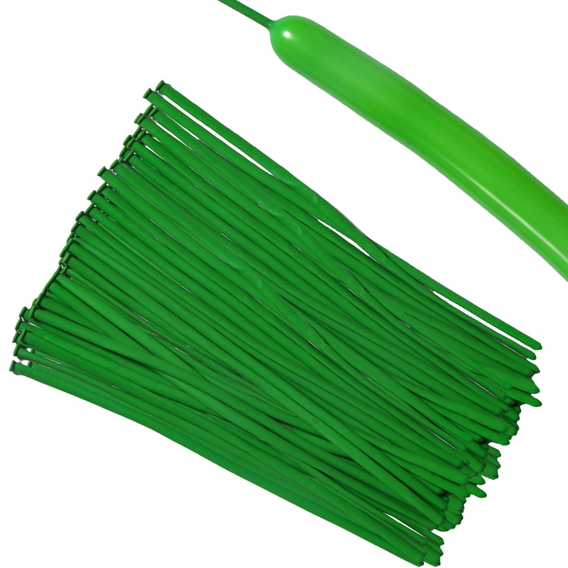 100Pcs 260 Balloons Long Balloons Animals Twisting Balloons Latex Balloon Garland for Birthday Wedding Party Decorations (Pine Green)