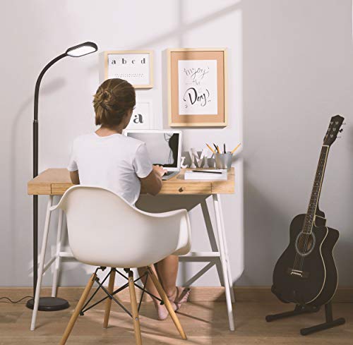 Brightech Battery Plus Lamp for Living Rooms & Offices, Rechargeable LED Floor Lamp, Portable Tall Lamp, Mid-Century Modern Standing Lamp for Bedroom, Great Living Room Décor