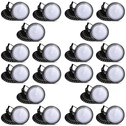 20-Pack 500W UFO LED High Bay Light Industrial Lighting IP65 WaterProof Commercial Bay Light 50000LM 5000K Warehouse Lights for WorkshoP Garage Factory Wet Location,ShiP from the US about 3-7 days