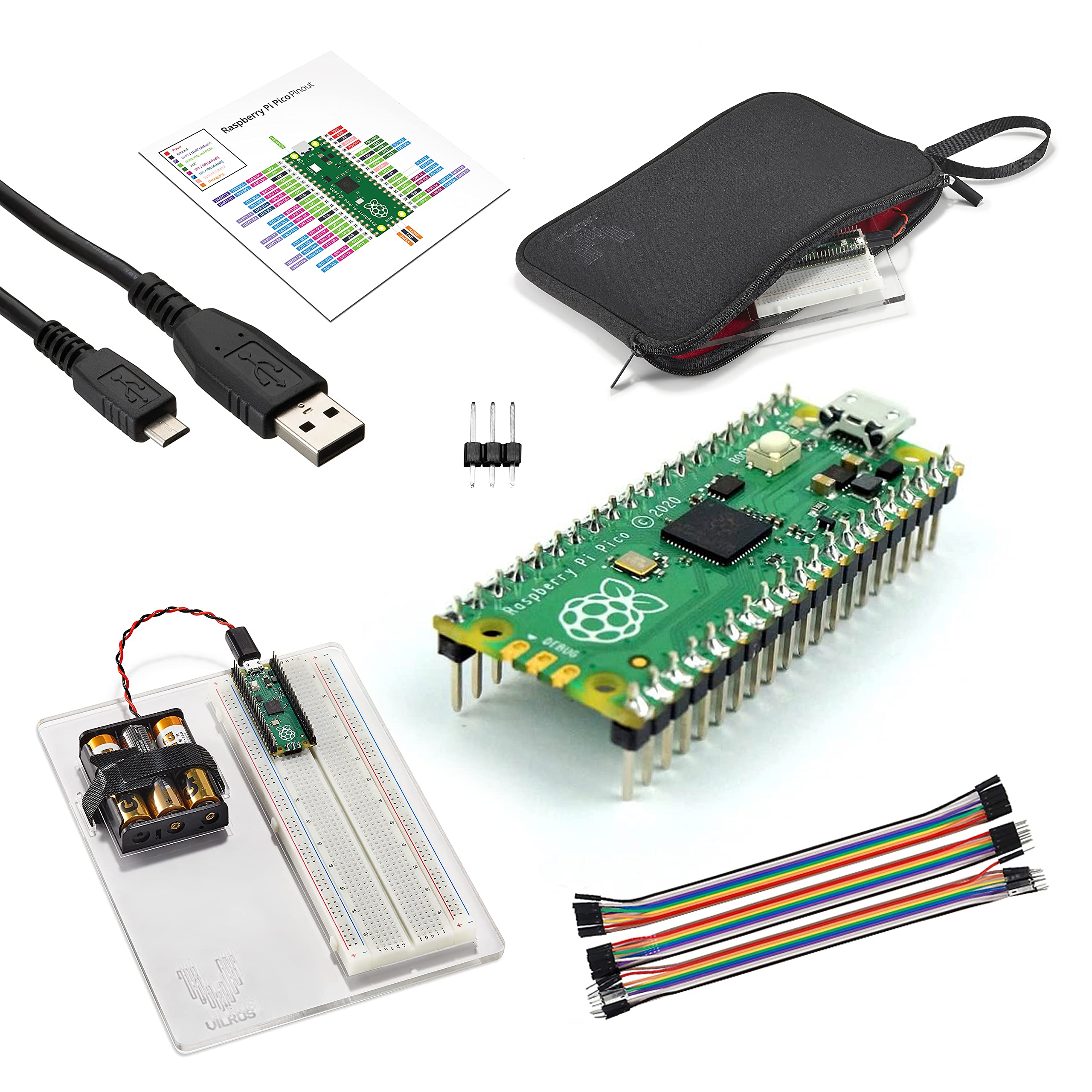Vilros Raspberry Pi Pico with Header Project Starter Kit