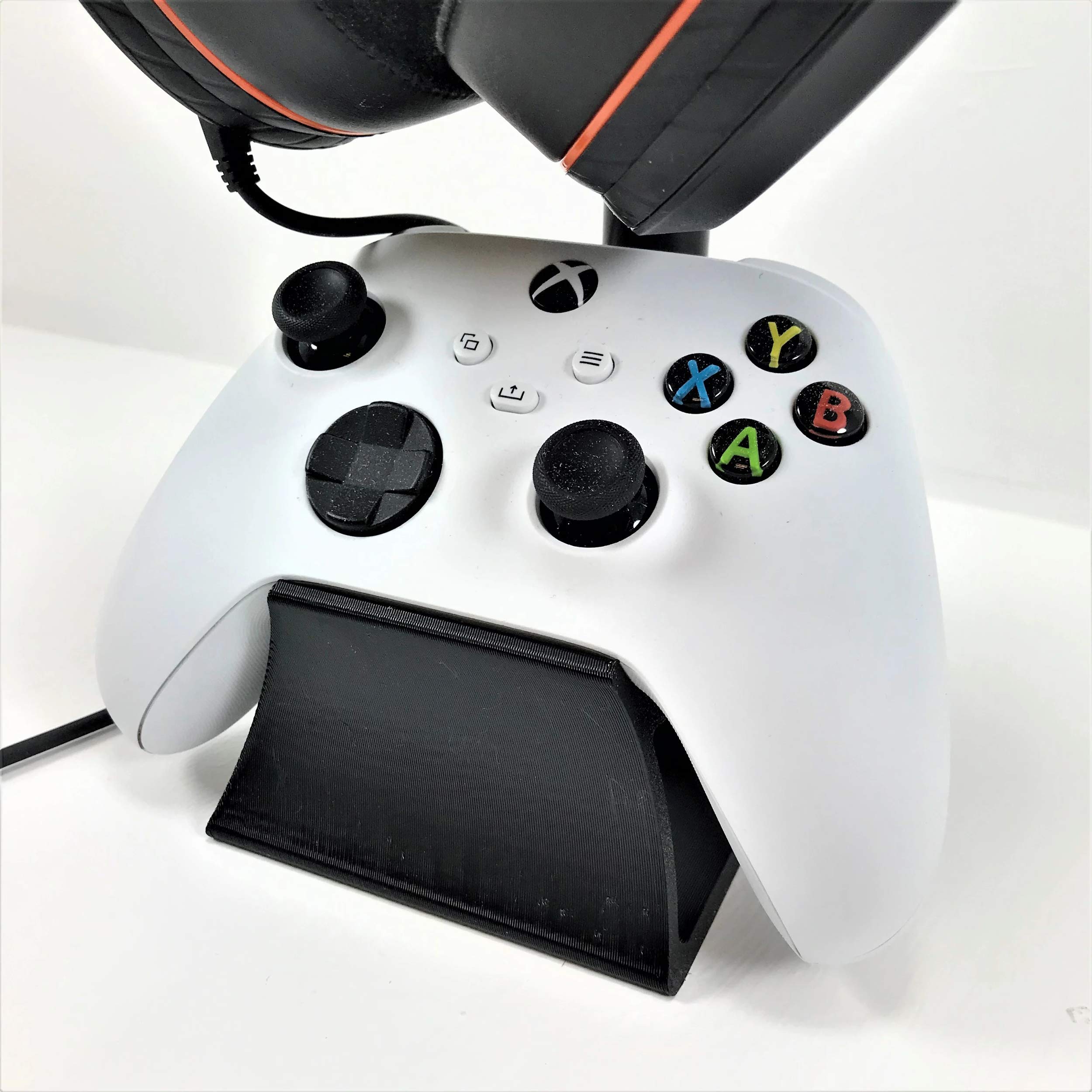 3D Cabin Product Compatible with Xbox Controller Stand and Headphone Hanger/Holder for Xbox Series X/Series S/One/One S/One X Remote Black