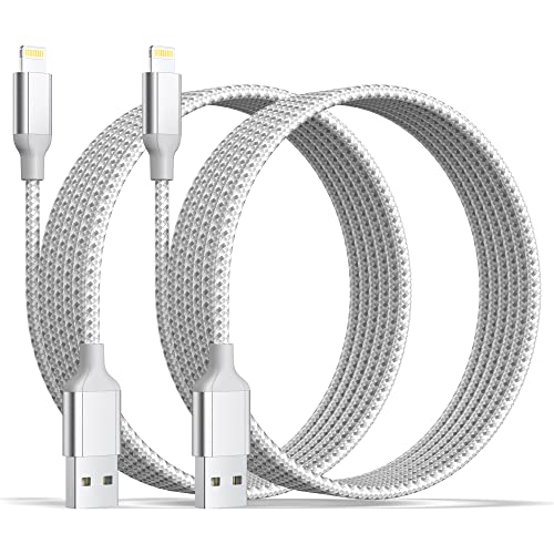 10FT iPhone Charger 2Pack, [Apple MFi Certified] USB A to Lightning Cable 10 Foot, Extra Long Nylon Braided iPhone Charging Cord Fast Charging for iPhone 14 13 12 11 Pro Max XR XS X 8 7 6 Plus SE
