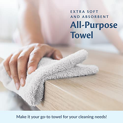 Car Care Essentials Wash Dry and Detail Towels, Set of 12, White, 100% Ring Spun Cotton, 16” X 27”, 4.25 lbs. per dz. Heavy Thick, Premium Multi-Purpose Towels