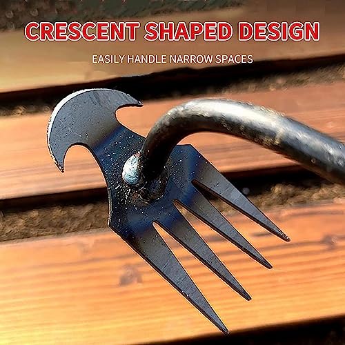 2023 New Weeding Tools Weed Pulling Tools,Manganese Steel Forging Weeding Machine,Hand Weeder Tool,Weed Puller 4 Teeth Dual Purpose Weeder,Garden Weeder Tools(50cm) (19.6IN)