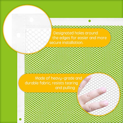 Banister Guard for Baby - 10ft x 3ft, Child Safety Net, Stair Railing Proof Mesh for Kids, Toys, Pets - White