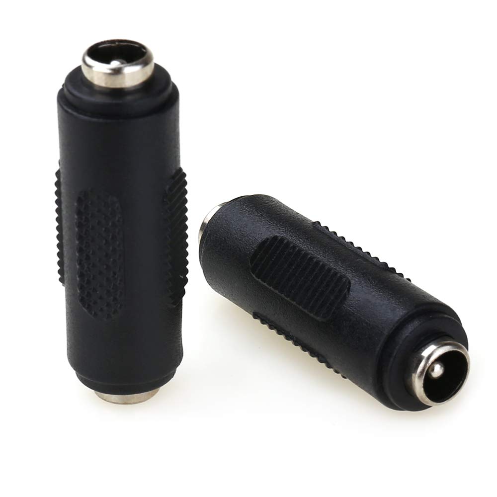 MOBOREST 12V 5.5mm x 2.1mm DC Power Connector Adapter, 12/24V Female to Female Power Jack Socket for Led Strip CCTV Security Camera Cable Wire Ends Plug Barrel -2PCS