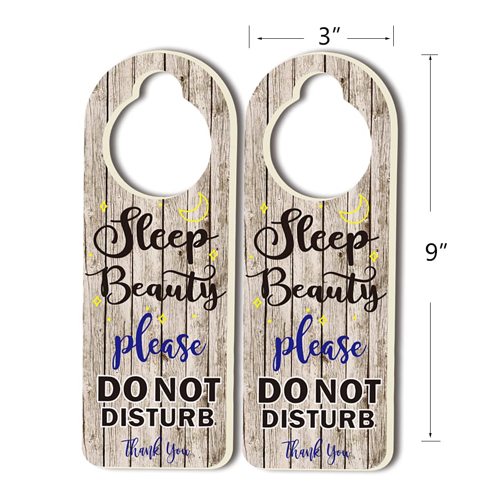 FOUR ORANGUTANS Sleep Beauty Sign for Front Door, Door Hanger, Double Sided, Ideal for Home, Bathroom, Bedroom, Baby Room