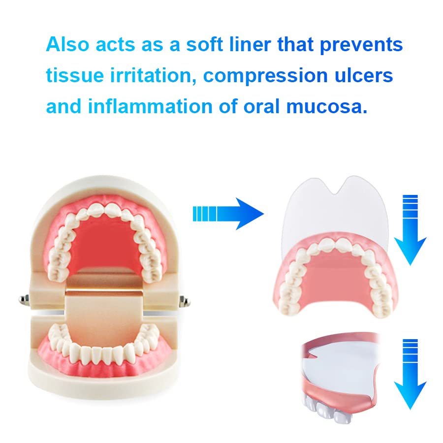 120 Pads(4 Pack) Denture Adhesive Cushion, Zinc Free Long-Lasting Comfortable Cushion Fit for Uppers & Lowers