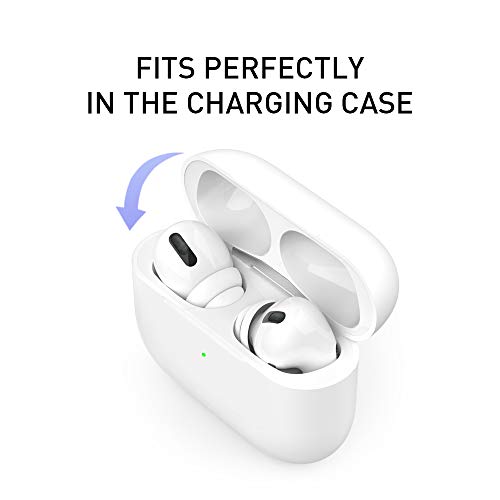 Delidigi 6 Pairs Ear Tips for AirPods Pro 2 and AirPods Pro, Silicone Earbuds Earplug Replacement Accessories Fit in The Charging Case S/M/L Size(White)