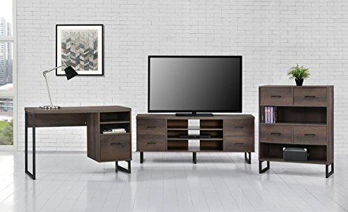 Amazon Brand - Ameriwood Home Rectangular Candon Writing Desk With 1 Drawer, Distressed Oak, Medium Brown, 19.5 in x 45 in x 30.1 in