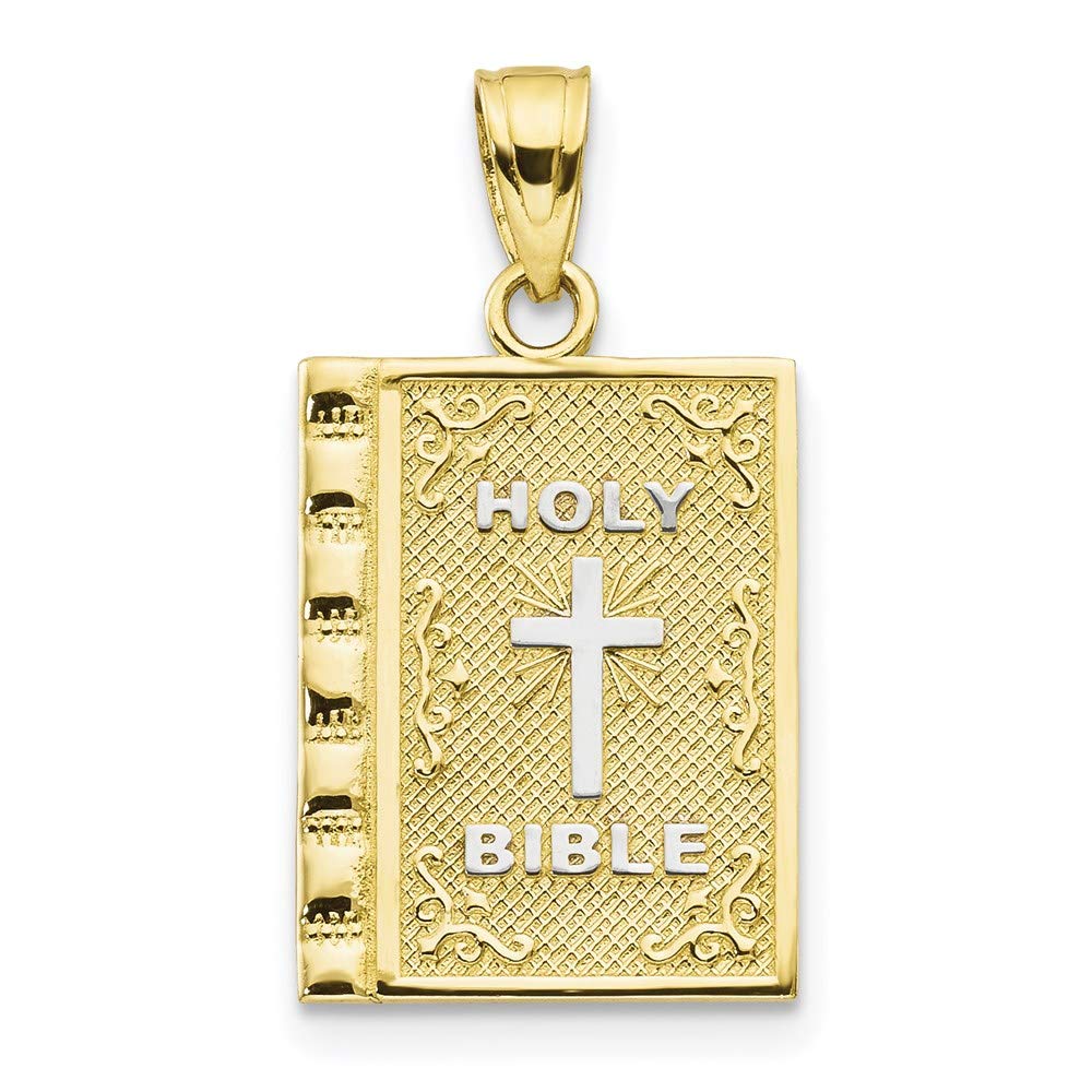 10K w/Rhodium Holy Bible Charm Q10C1038