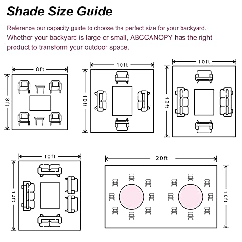 ABCCANOPY 10x20 Outdoor Gazebo - Patio Gazebo with Mosquito Netting, Outdoor Canopies for Shade and Rain for Lawn, Garden, Backyard & Deck (Dark Gray)