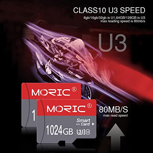 1TB Micro SD Card Waterproof Class 10 High Speed 1024GB Memory Card for Smartphone,Camera,Dash Cam,Tablet and Drone