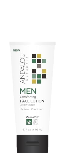 Andalou Naturals CannaCell MEN Comforting Face Lotion, 3.1 Ounce