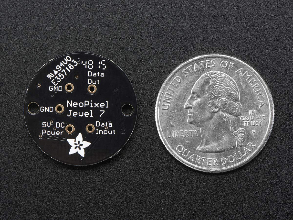 Adafruit Industries NeoPixel Jewel - 7 x 5050 RGBW LED w/Integrated Drivers - Warm White - ~3000K