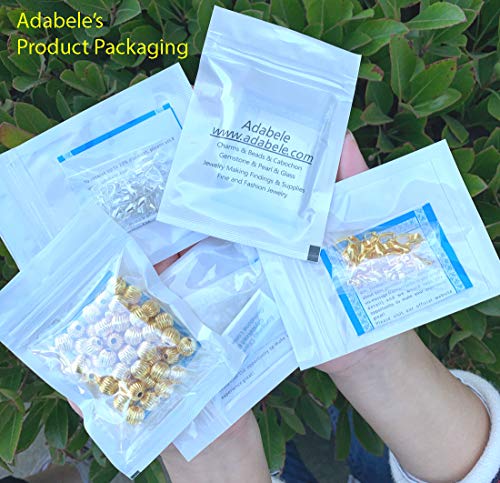 20pcs Adabele Hypoallergenic Tarnish Resistant 14mm (0.55 Inch) Gold Round Leverback Huggies Earring Hooks with 3mm Secure Screw Eye Peg Bail BF265