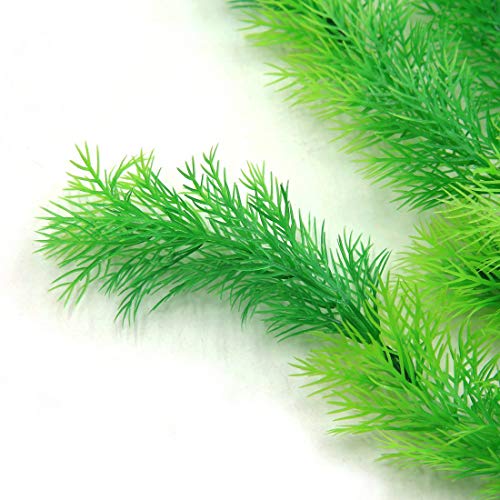 Hamiledyi Aquarium Plants Plastic Decor Fish Tank Green Decorations Plants Ornament Safe for All Fish,Extra Large 23-inch Tall, 2 Pack