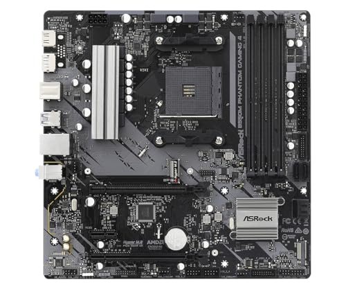 ASRock AM4 AMD B550 SATA 6Gb/s Micro ATX AMD Motherboard Model B550M Phantom Gaming 4