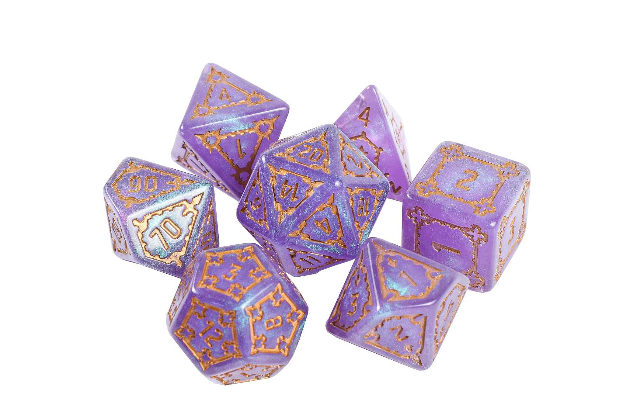 3DEGOS Jumbo Demon Queen DND Dice Set for Dungeons and Dragons Gifts, D&D, D and D, Pathfinder, Accessories, D20, Polyhedral, Resin Dice, Metal, Dice Tray, Tower, Bag, Box