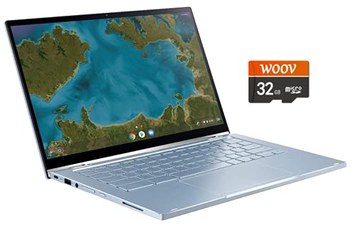 Asus Chromebook Flip- 14" FHD(1920 x 1080) Touchscreen, Intel Core m3-8100Y,4GB - 64GB eMMC,Intel UHD Graphics 615, Backlit Keyboard, Bundle with WOOV Micro 32GB SD Card