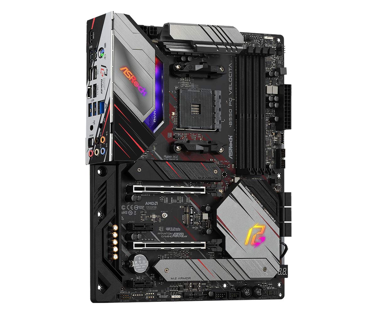 ASRock B550 PG Velocita Supports 3rd Gen AMD AM4 Ryzen/Future AMD Ryzen Processors Motherboard