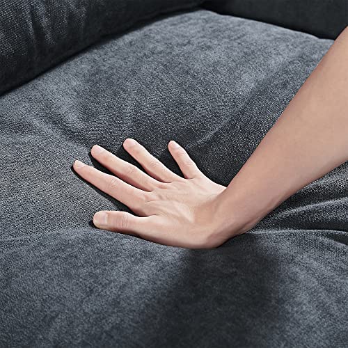130" L-Shaped Convertible Modular Sectional Sofa with Reversible Chaise, Feather Filled, 5-Seat, 4 Pillows