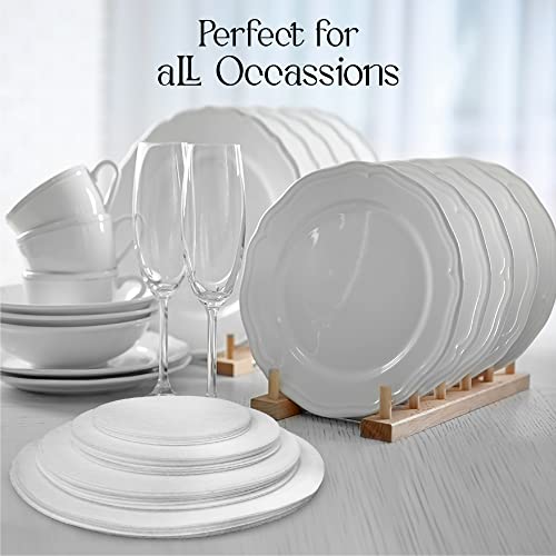 4 Sizes, 50 Pack Felt Plate Storage Divider for China/Glass/Pots White Large Thick and Soft Plate Separator Storage for Protecting and Stacking Porcelain Chinaware