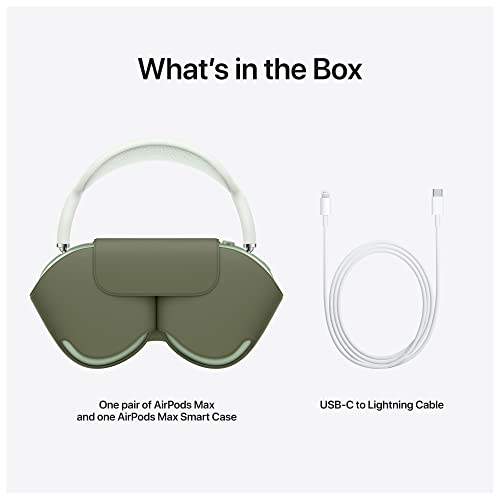 Apple AirPods Max Wireless Over-Ear Headphones. Active Noise Cancelling, Transparency Mode, Spatial Audio, Digital Crown for Volume Control. Bluetooth Headphones for iPhone - Green
