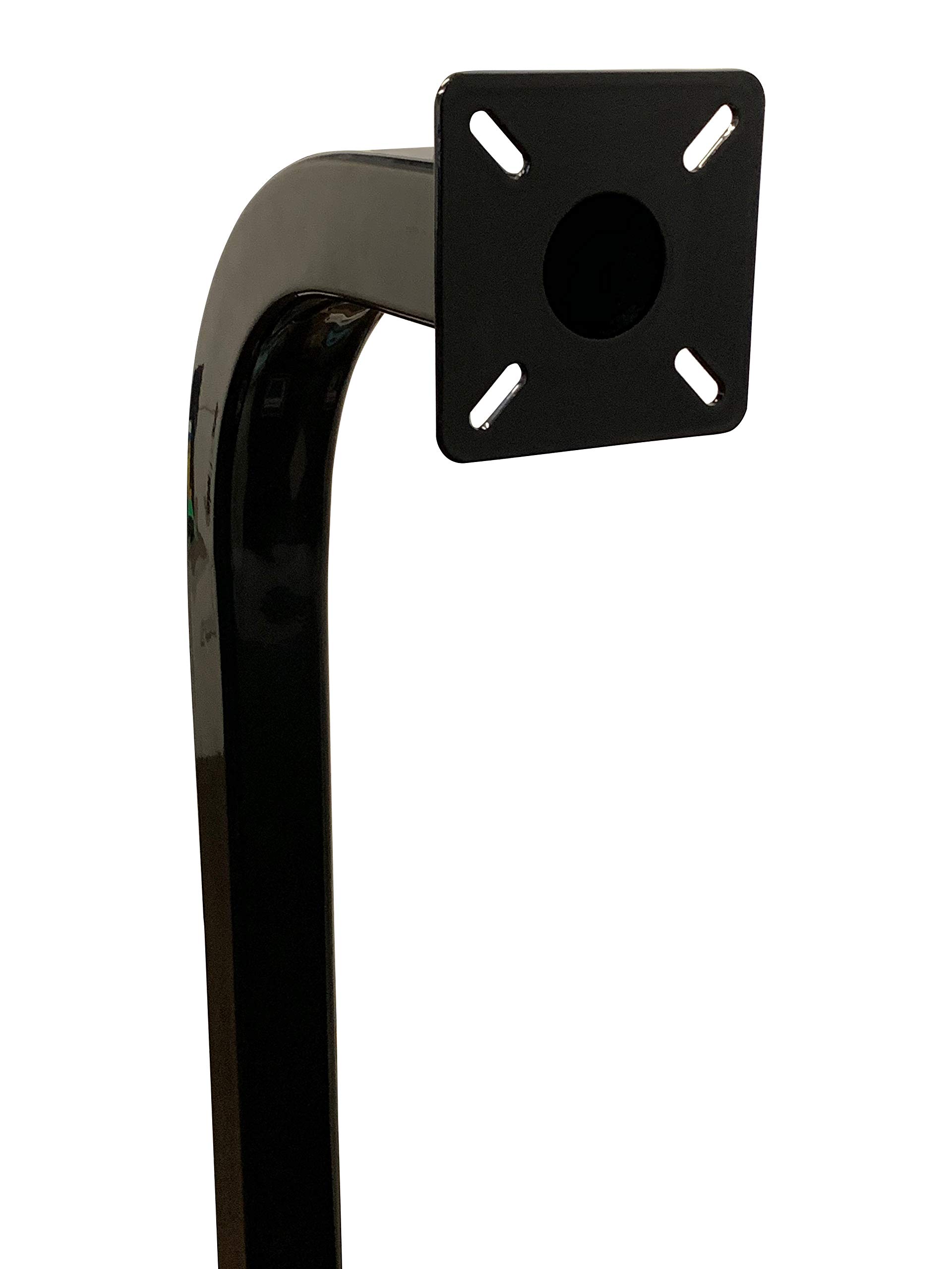 42” Pad Mount Gooseneck 2 Universal Heavy-Duty Steel Keypad Intercom Bolted Stand Curve Pedestal Slide Gate Post Offset Curb Mounts 13” Sweep for Card Readers and Access Control Keypads – Eagle EG088