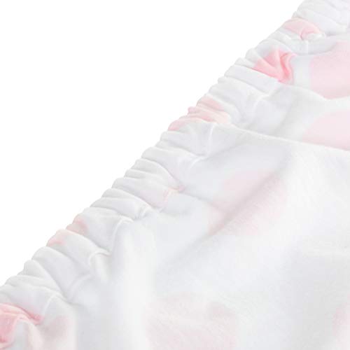 Andi Mae Crib Sheet - Watercolor Pink Dots - 100% Jersey Cotton - Fits Standard Crib or Toddler Mattresses