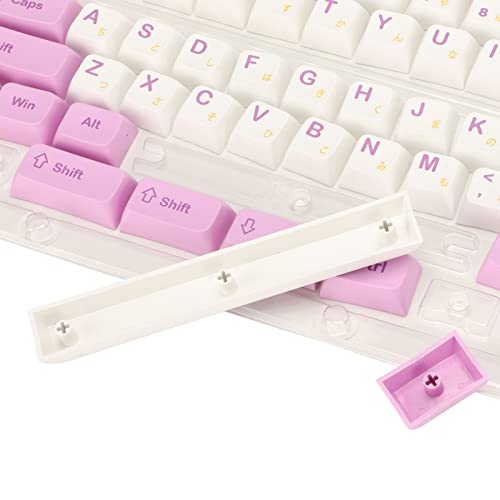 130 Keys Keycap, XDA Heat Sublimation Clear Handwriting PBT Keycap Set for 84 87 96 98 100 104 108 Keys Mechanical Keyboard Switch US Layout Mechanical Gaming Keyboard