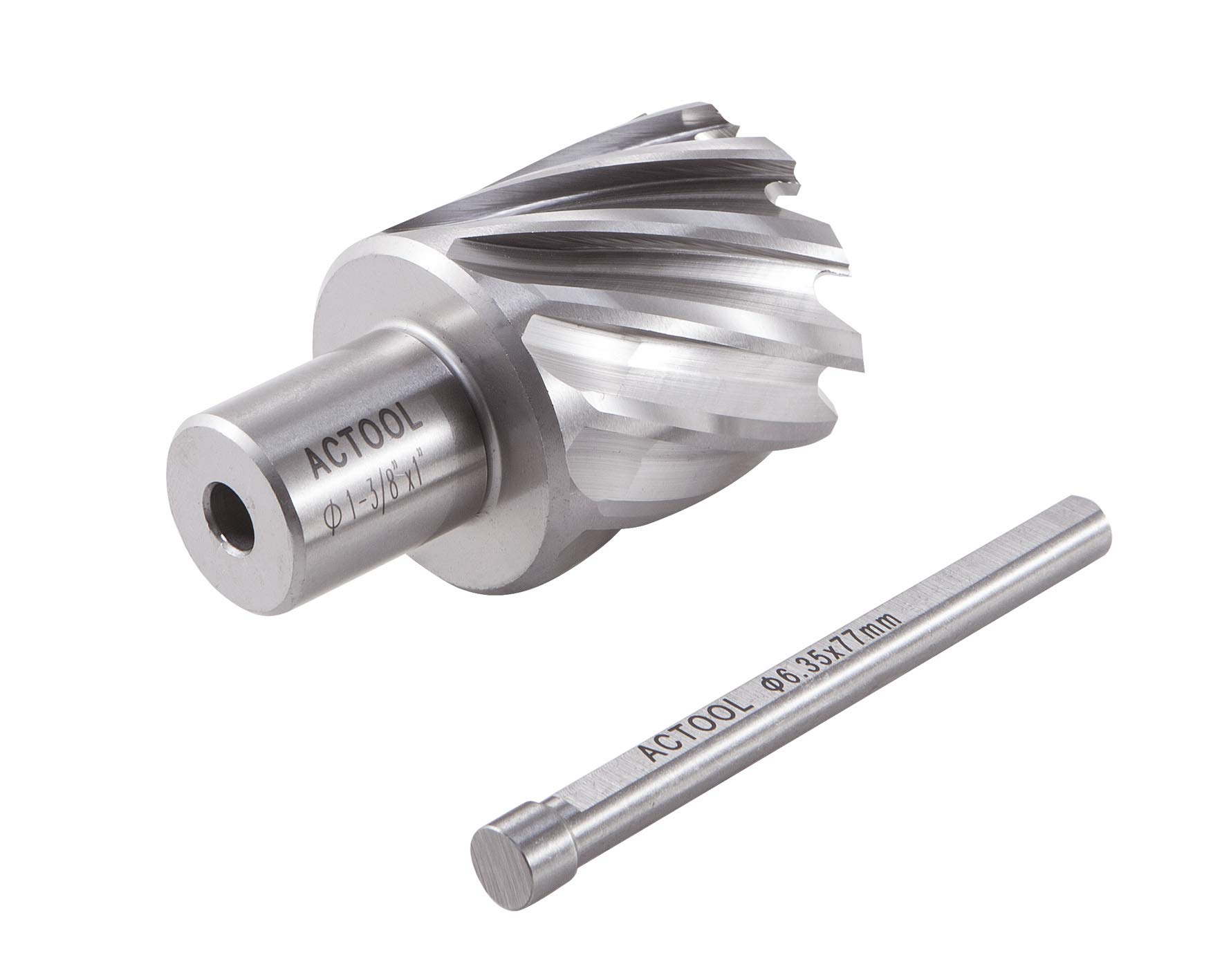 ACTOOL 1-3/8" Diameter × 1" Depth of Cut HSS ANNULAR CUTTER with 3/4'' Weldon Shank