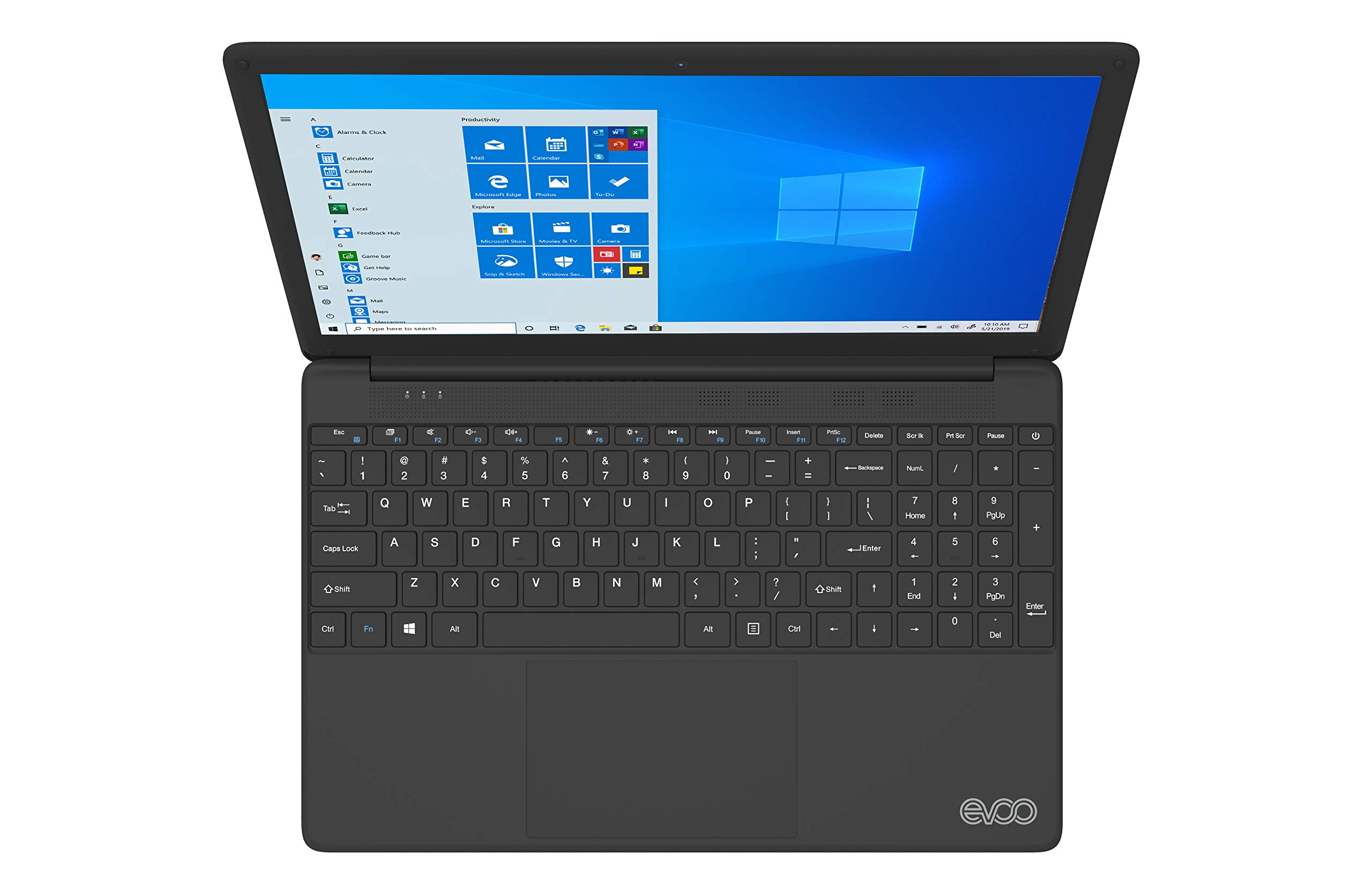 Evoo EVOO Ultra Thin 15.6 inch 8GB 256GB Intel core i7-6660U X2 2.4GHz Win10, Black