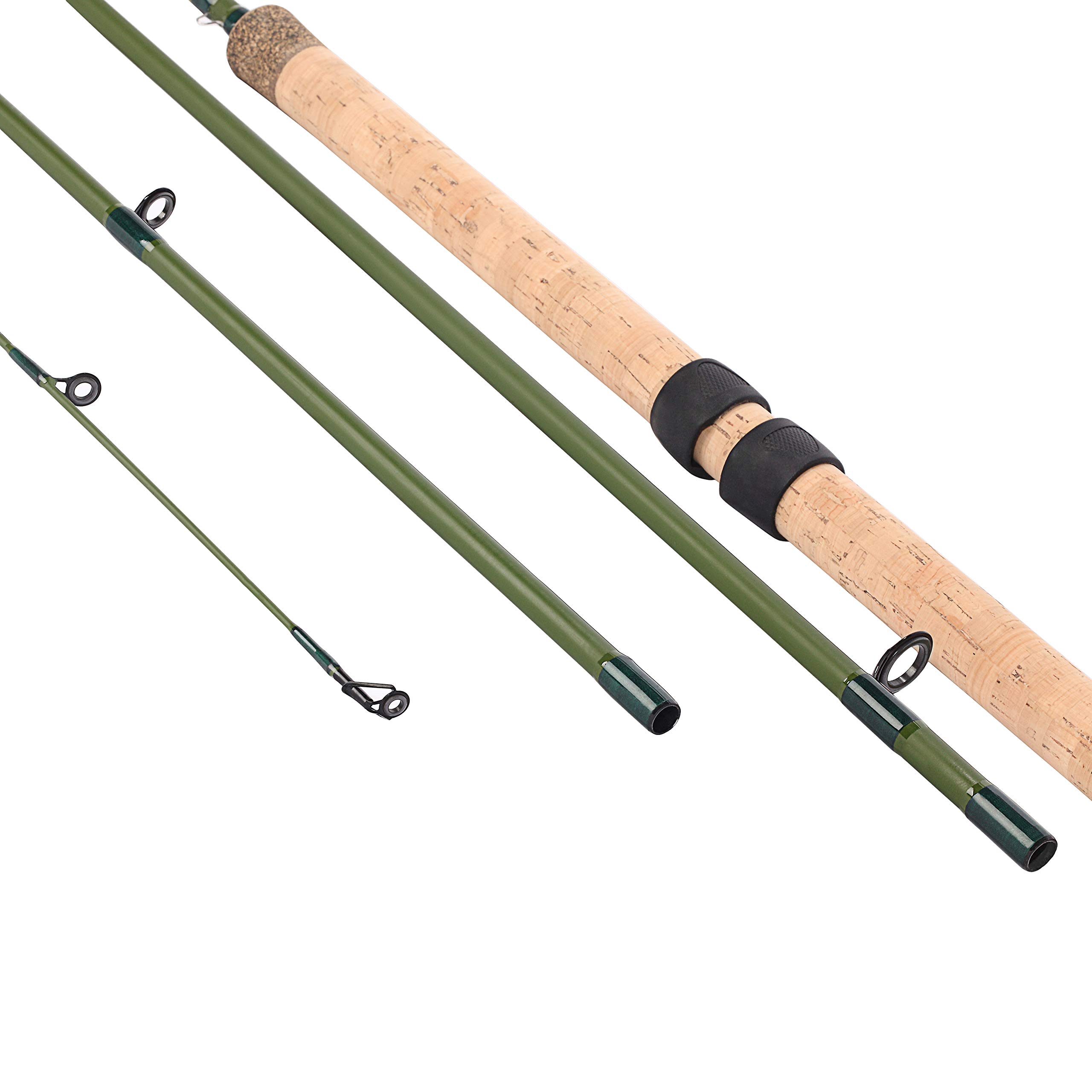13ft 4 Pieces Carbon Fiber Sections Centerpin Float Fishing Rod Wooden Handle Steelhead Fishing Light LINE WT 6-10lbs