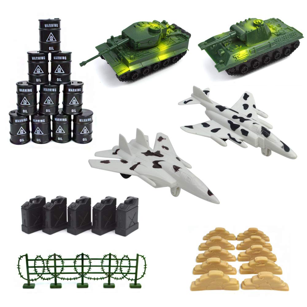 3 otters 250PCS Army Men Military Set, Military Figures and Accessories with Hand Bag World War II Army Men Toys for Boys