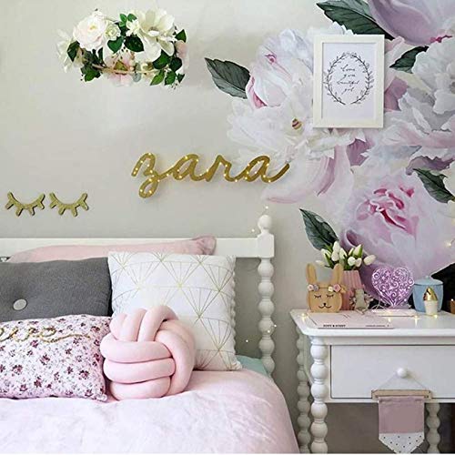 FUB Short Plush Knot Ball Pillow, Waist Cushion Pillow Home Decoration Plush Throw Pillow Cushion for Sofa Car Office Decor, Grey, 7x7''