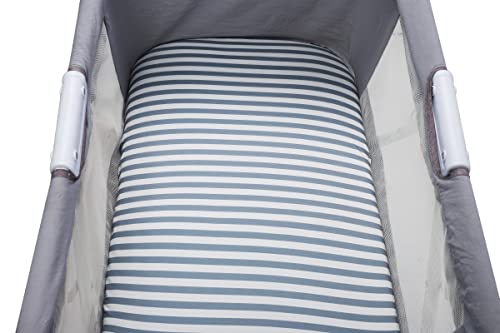 Bassinet Fitted Sheets 4 Pack for Baby Boy and Girl, Stretchy Soft Knitted Sheet Universal for Hourglass Oval and Rectangle Bassinet Mattress, Unisex Stripe Star Cloud and Arrow Printing