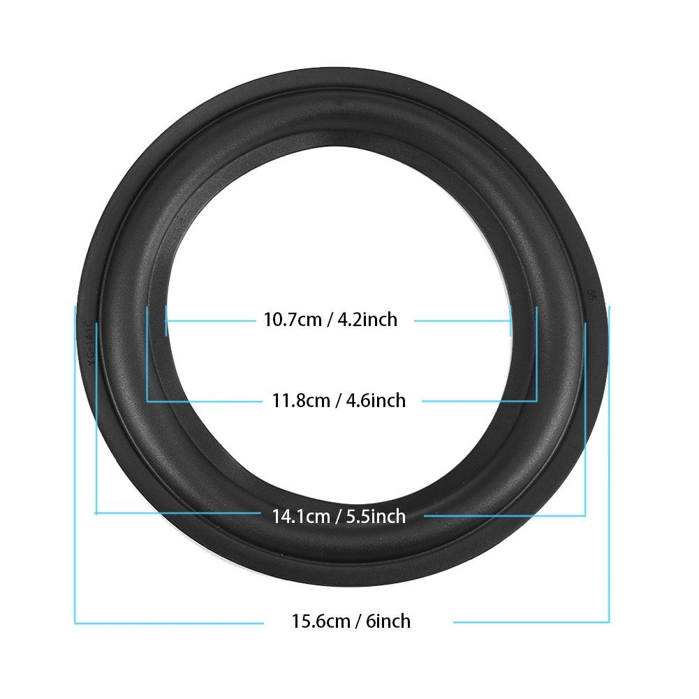 2pcs 6 inch Perforated Rubber Speaker Foam Edge Surround Rings Replacement Parts for Speaker Repair or DIY