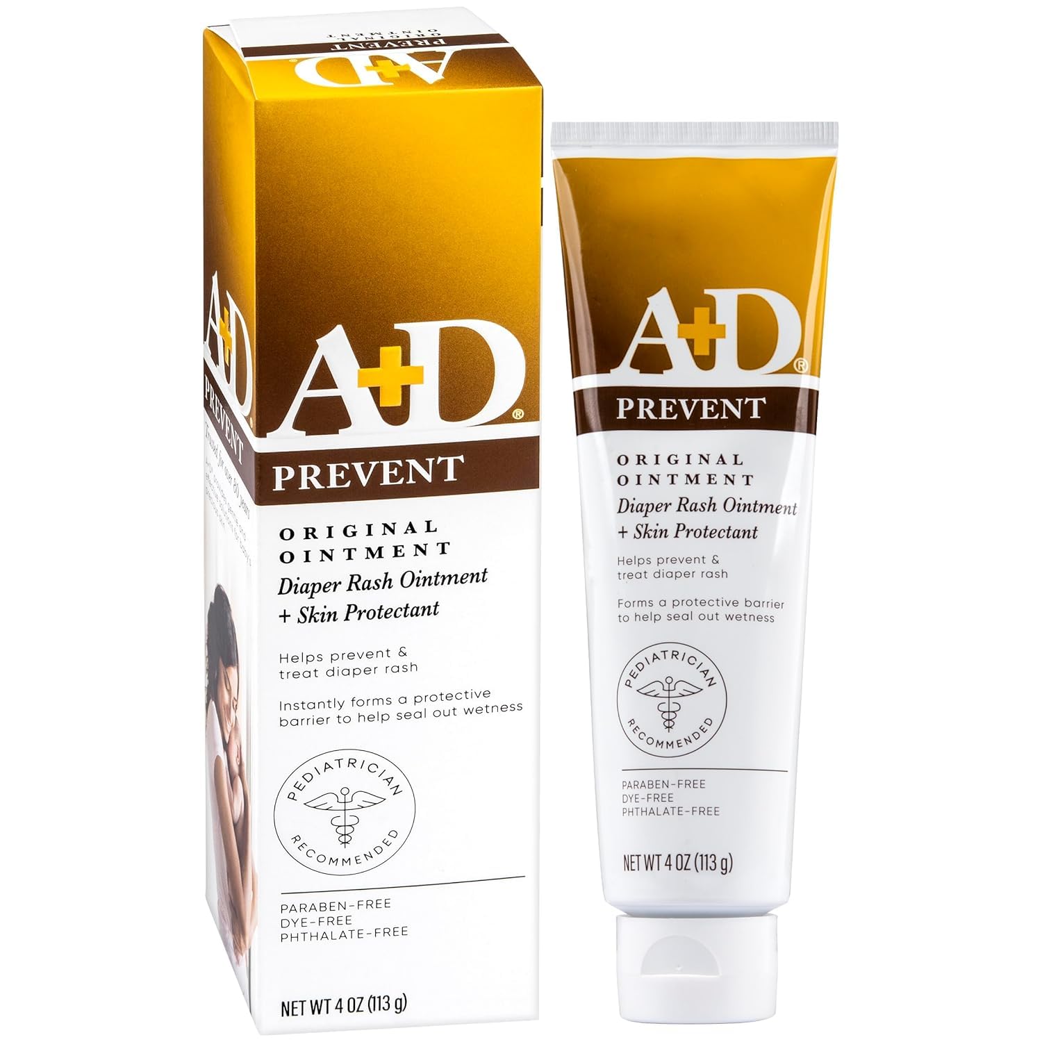 A&D Diaper Rash Ointment Skin Protectant Original - 4 oz, Pack of 6