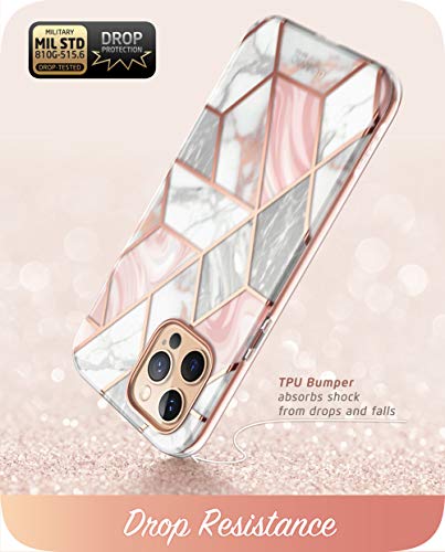 i-Blason Cosmo Series Case for iPhone 12 Pro Max 6.7 inch (2020 Release), Slim Full-Body Stylish Protective Case with Built-in Screen Protector (Marble)