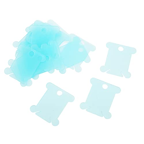 100PCS Plastic Floss Bobbin - Transparent Matte Embroidery Floss Bobbins for Organizing Threads, Cross Stitch Supplies - Environmental Plastic Floss Winder and Thread Organizer