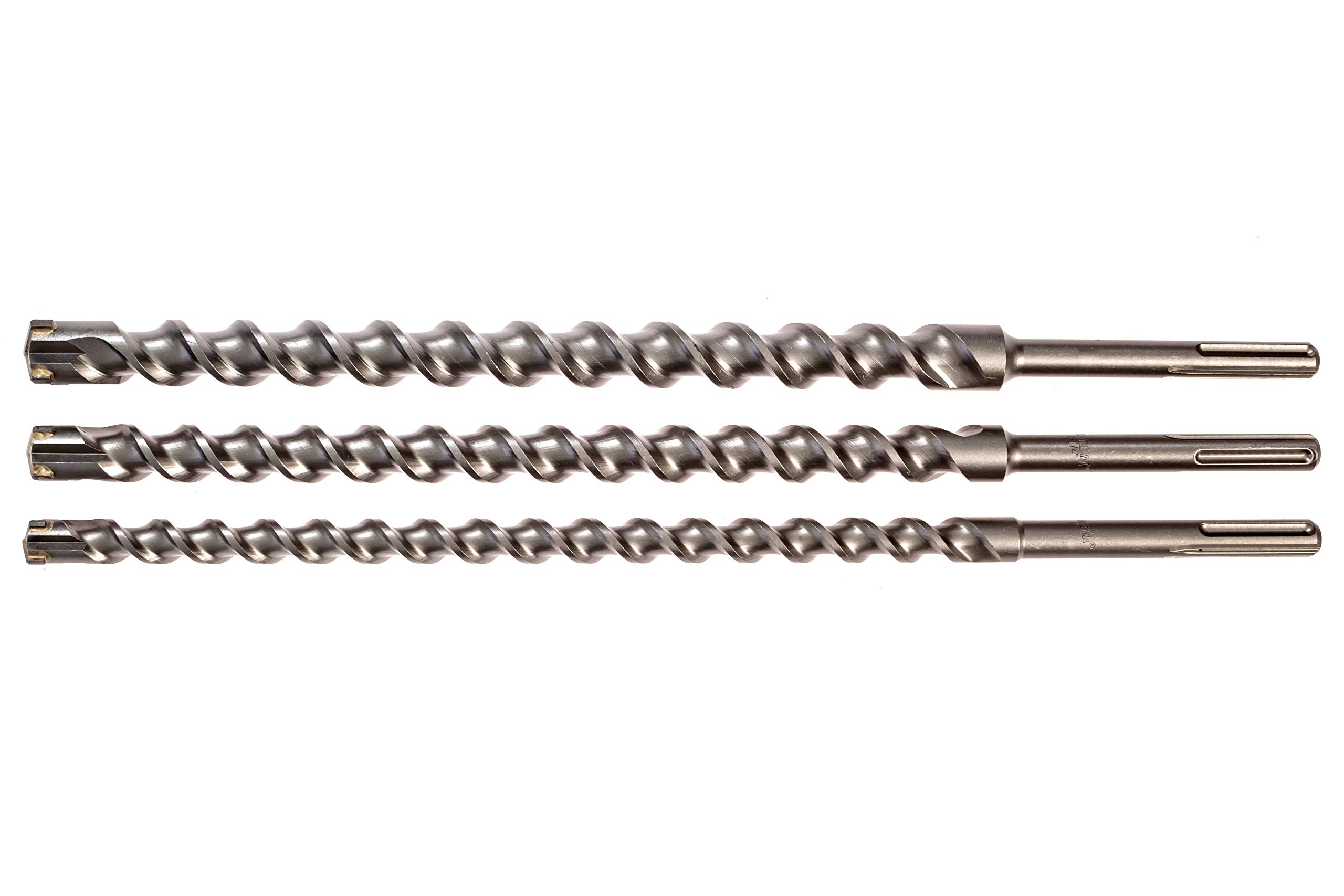3 Piece Carbide Tipped Masonry Drill Bit Set, SDS Max!!! (24" Length)