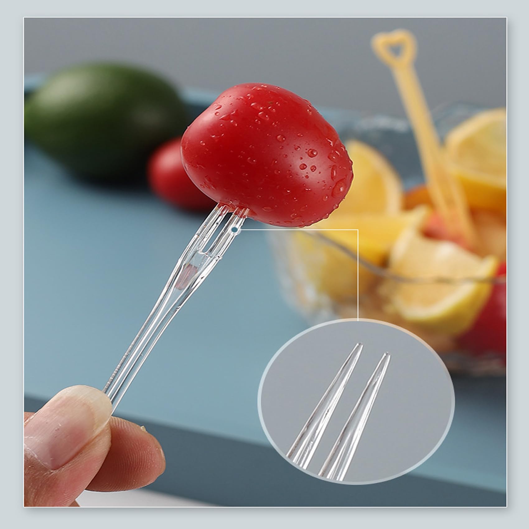 1000PCS Disposable Plastic Fruit Forks, Cake Forks, Mini Cocktail Tasting Forks, ThickenedForks for Fruits, Desserts, Cheese Cubes, Snacks (Black)