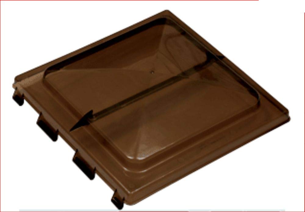 14 x 14 Replacement Roof Vent Cover for Camper, RV, Trailer Smoke with Pin Hinge