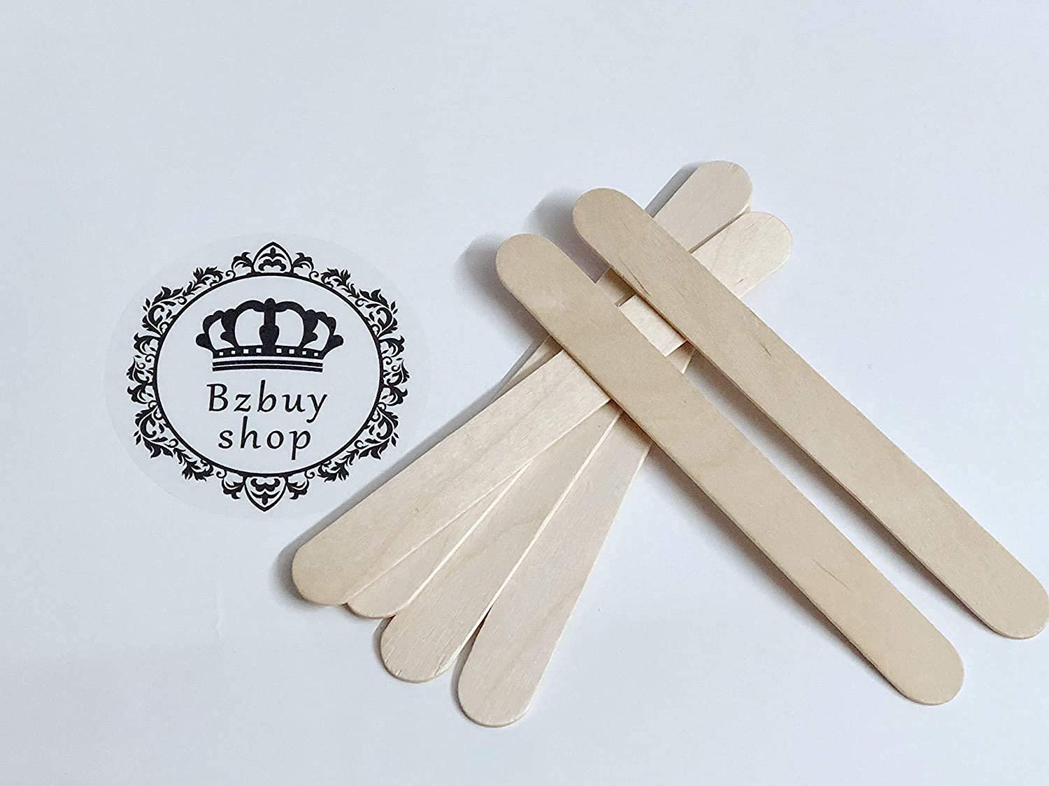 Bzbuy 100 Pieces Large Wax Sticks, Wood Waxing Craft Sticks Spatulas Applicators for Hair Removal Eyebrow and Body
