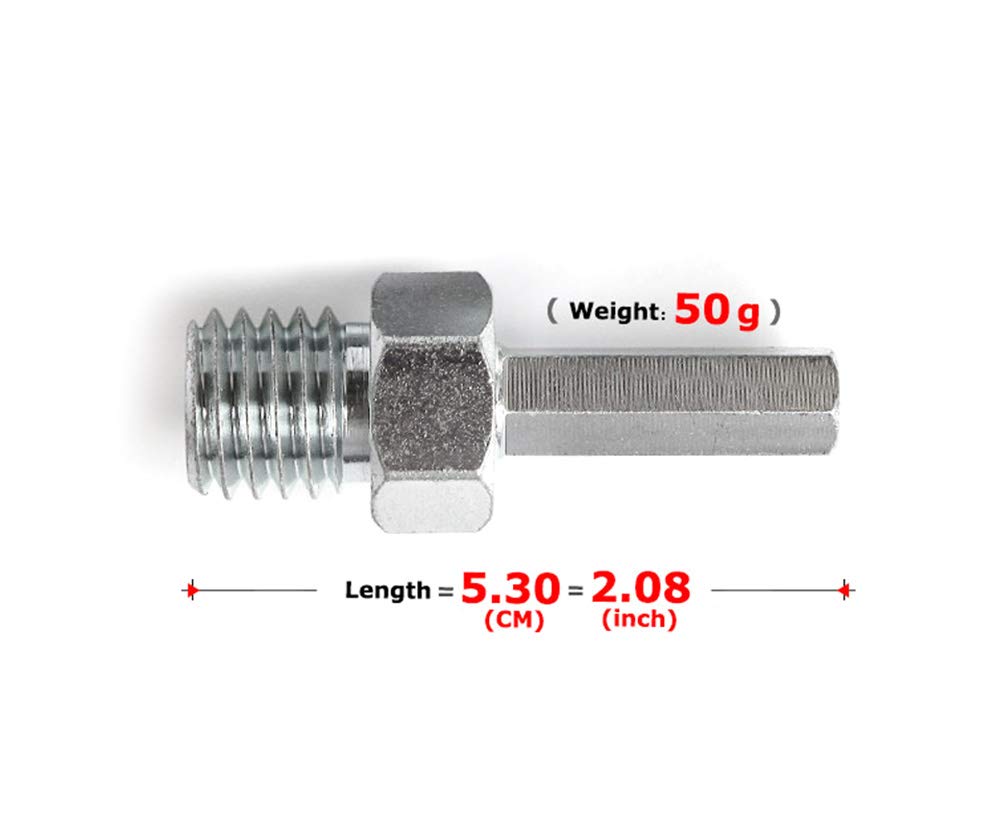 5/8-11" Drill Adapter to 3/8" Hexagon Shank for Core Drill Bit/Backer Pad